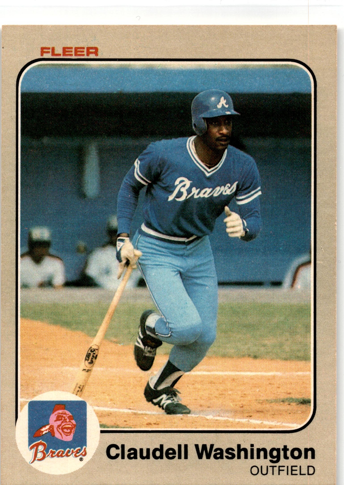 1983 Fleer #150 Claudell Washington Atlanta Braves MLB Vintage Baseball ...