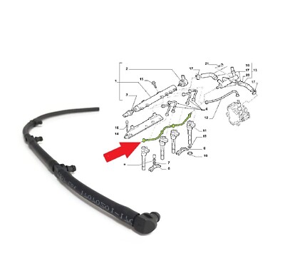 Diesel Injector Leak Off Return Pipe Fiat 500 Doblo Panda Punto 1.3 D ...