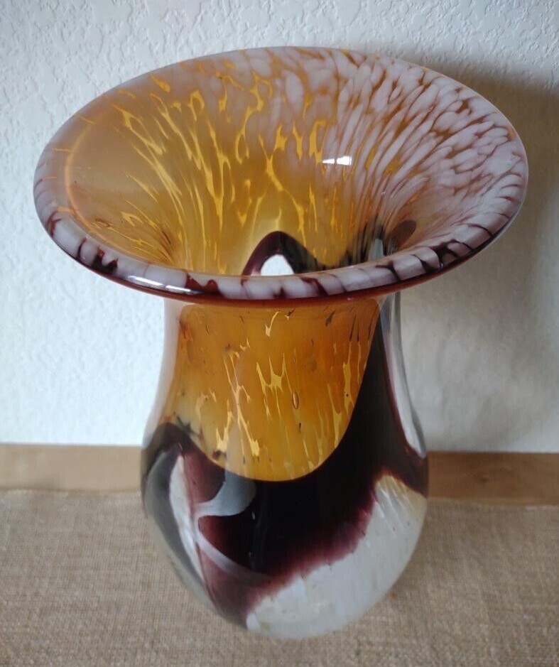 hqt unusual and unique large glass art hand blown glass vase | eBay