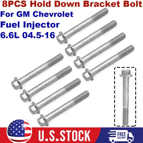 8 X Hold Down Bracket Bolt For 04.5-16 6.6L GM /Chevrolet Duramax Fuel ...
