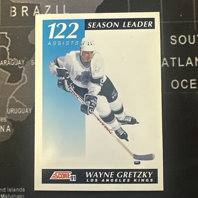 WAYNE GRETZKY 1991 SCORE '91 , SEASON LEADER 122 ASSISTS NHL HOCKEY ...