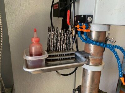 Drill Press Tray BRACKET Tool Bit Holder Organizer 3.625" (92mm Column ...