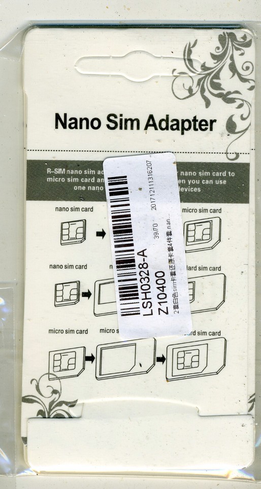 New SIM Card Adapter Kit w/ Standard Micro, Nano Card Adapters ...