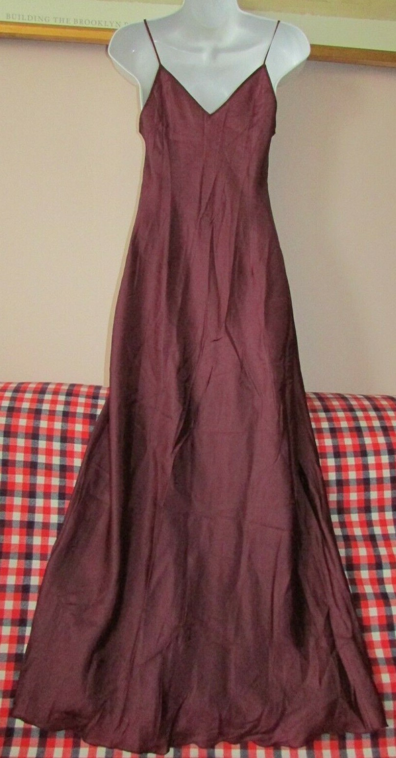 Womens AEFFE SPA Sleeveless Plum Burgundy Night Gown Size 6 | eBay