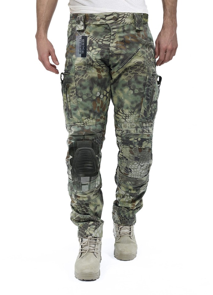 Mens Tactical Pants Military BDU Paintball Airsoft Survival Gear Combat ...