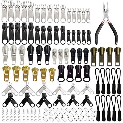 169Pcs Zipper Repair Kit Zipper Replacement Zipper Pull Rescue Kit with ...