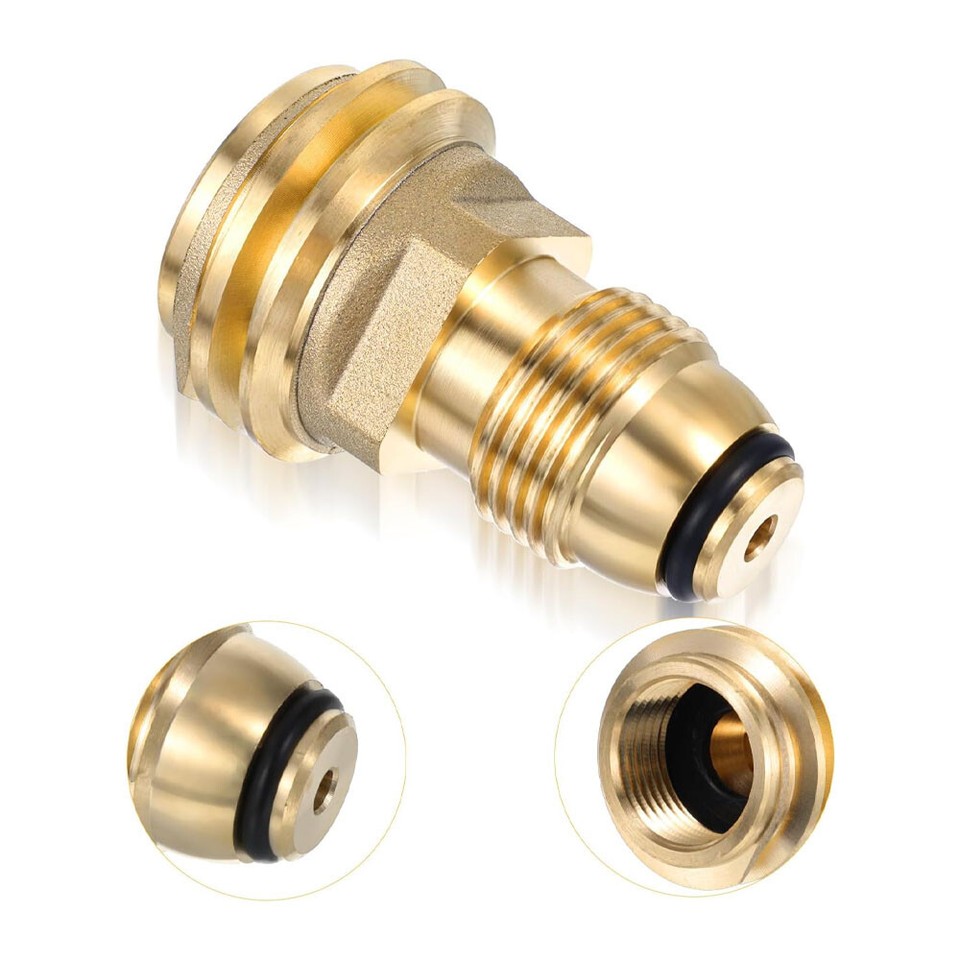 2PCS POL to QCC1 Propane Tank Adapter 100 lb LP Tank Valve to Type-1 ...