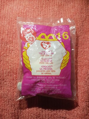 McDonalsd Mini Beanies.#16 Goochy the Jellyfish.Unopend bag | eBay