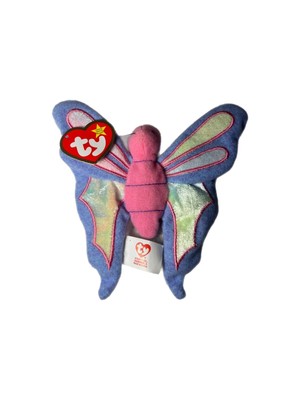 TY Beanie Babie Flitter the Butterfly Plush Toy - Pink/Purple ...