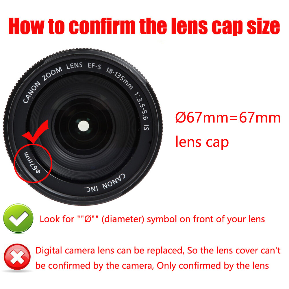 67mm Camera Lens Cap Cover for Nikon D90 D7000 w/ 18-105mm 18-140mm ...