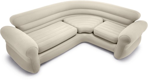 Intex Corner Sofa Ecksofa beige aufblasbar 257 x 203 x 76 cm 68575NP | eBay.de