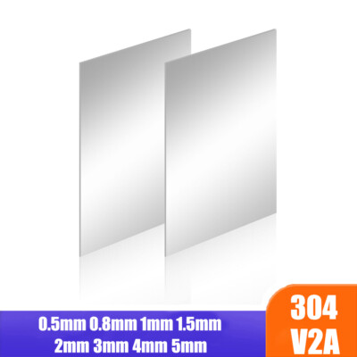Edelstahlblech 0,5mm - 5mm Blech gebürstet 1.4301 V2A Zuschnitte Platte ...