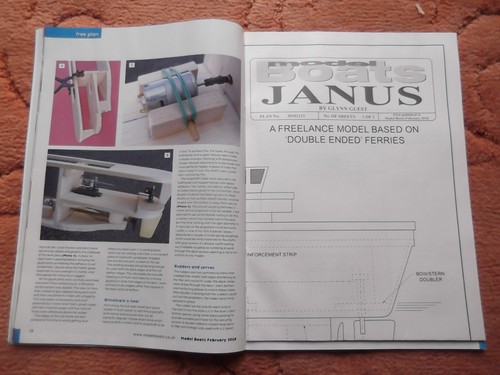Model Boats plans of Janus semi scale ferry model & original mag. Feb ...