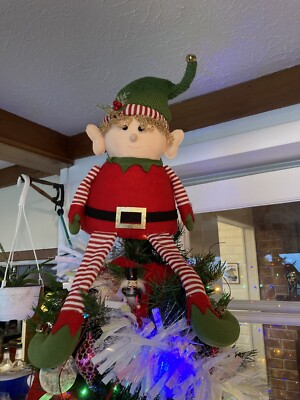 Holiday Time Tree Topper Holiday Time Santa’s Elf Tree Topper | eBay