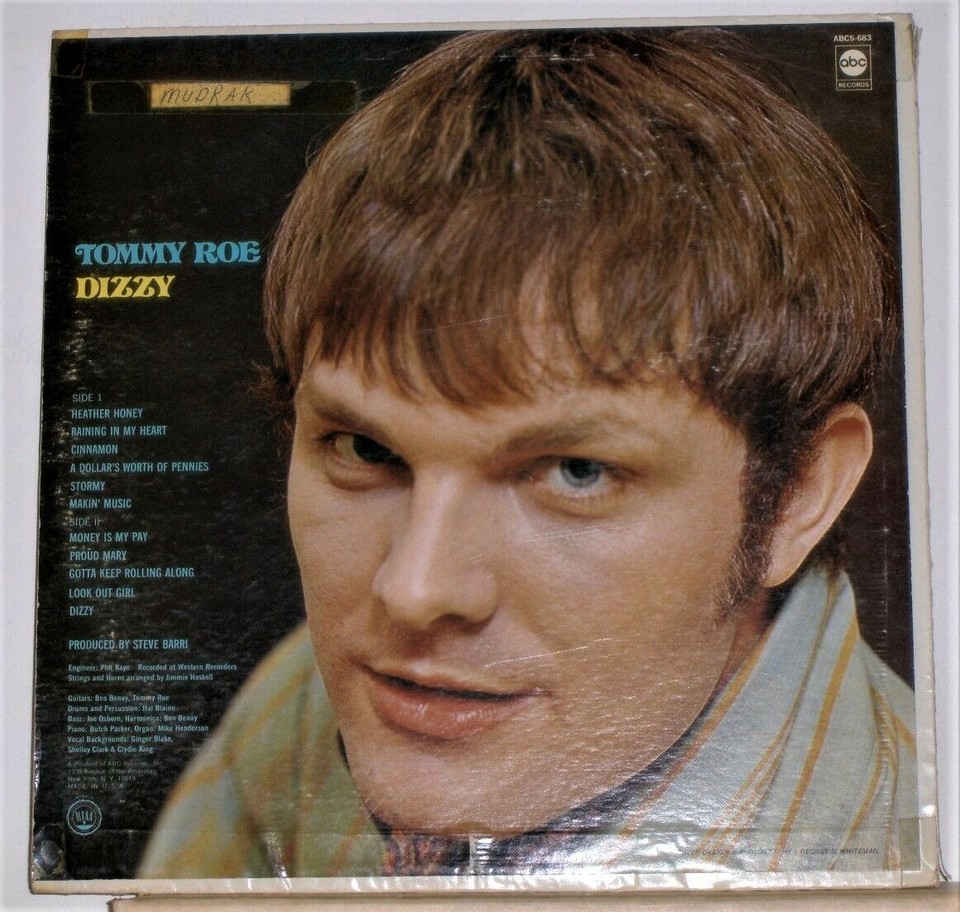 Tommy Roe - Dizzy - 1969 Stereo Vinyl LP Record Album | eBay