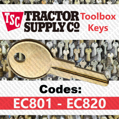 Tractor Supply Tool Box Key Cut to Your Code EC801 - EC820 | eBay