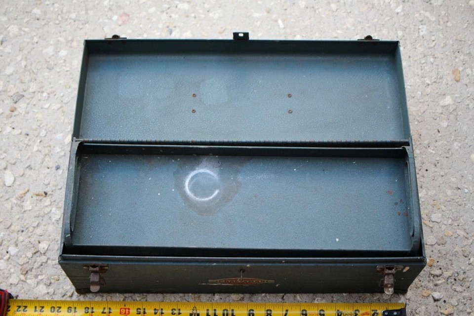 1950's Craftsman 6500 Mechanic W/ TRAY XL FISHING Tool Box Case Chest ...