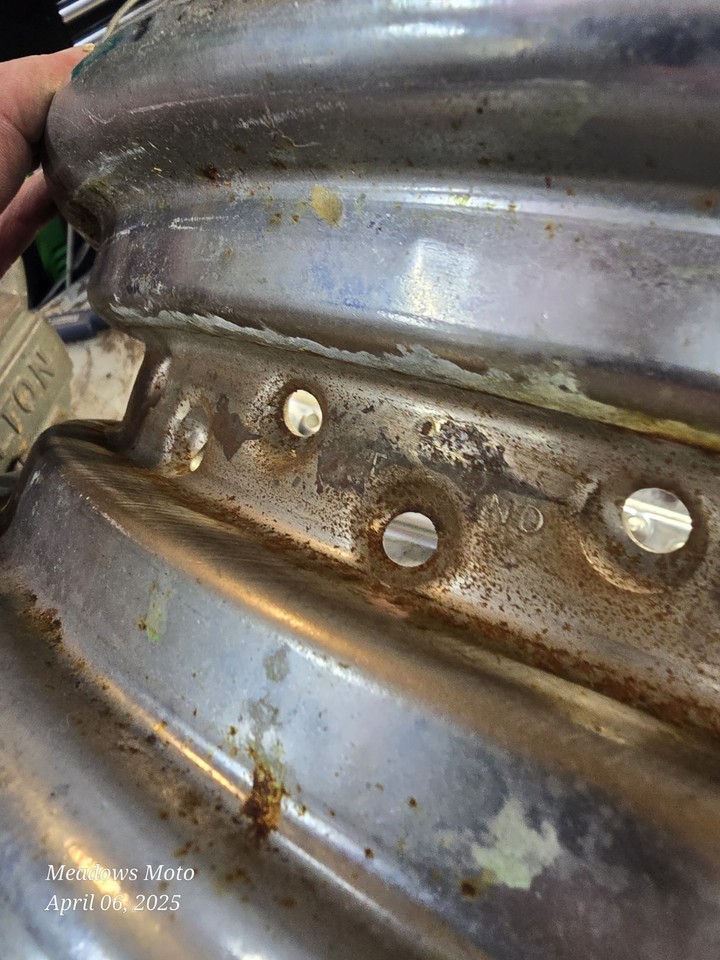 Dunlop 3.00 x 16 inch 40 Spoke Drop Center Rim Wheel Chopper Bobber ...