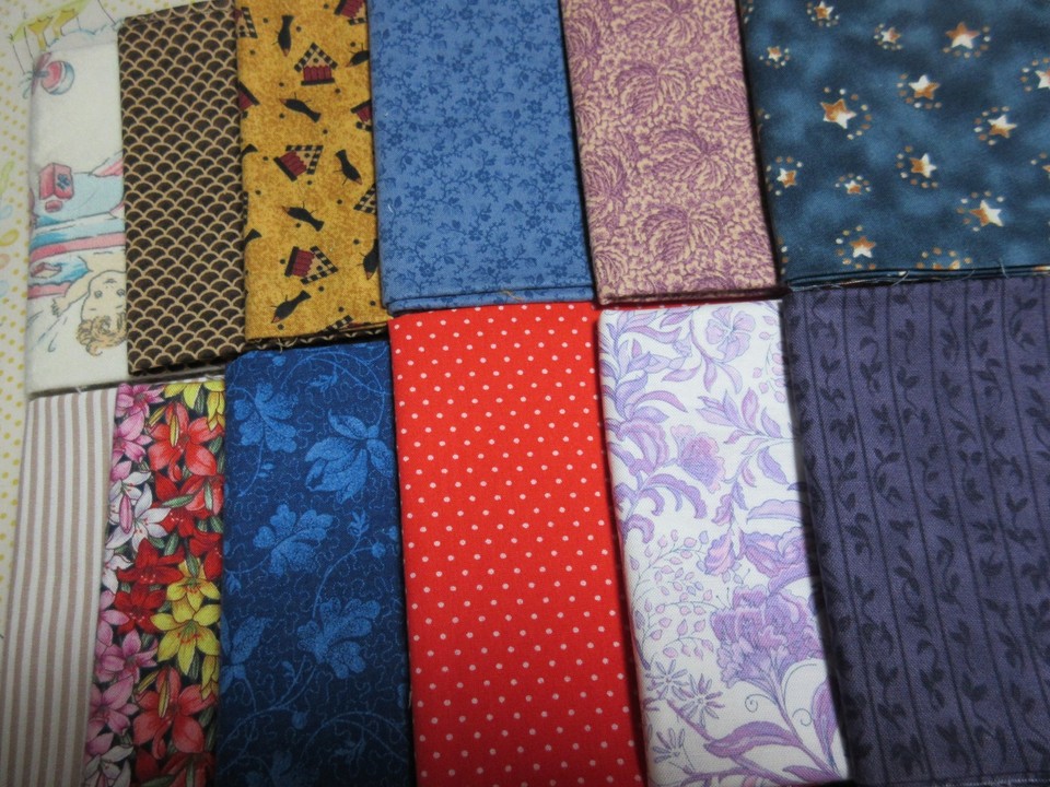 Fat Quarter Bundle 27 Cotton Quilting Fabric Stash Builder No two Alike ...