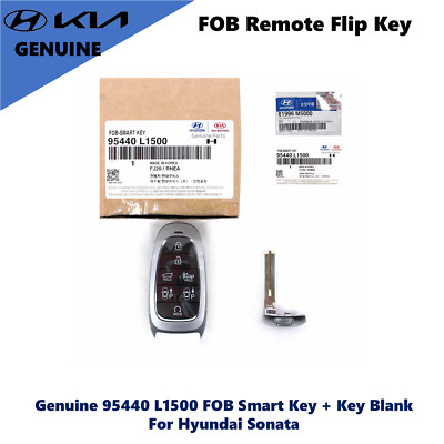 Genuine 95440 L1500 FOB Smart Key + Key Blank for Hyundai Sonata 2020 ...