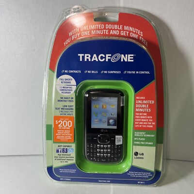 NEW SEALED LG500G Black (TracFone) LG CELL PHONE MINUTES ARTC-TF500GFT ...