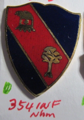 Army crest DUI DI CB clutchback 354th INFANTRY REGIMENT inf rgt nhm | eBay