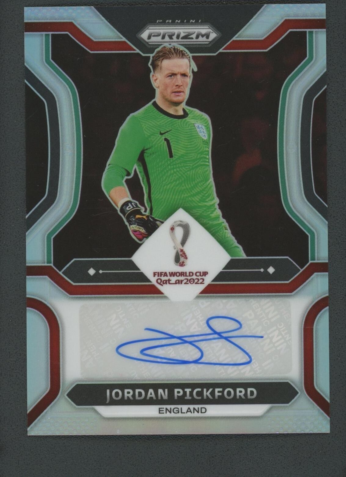 2022 Jordan Pickford 107/199 auto Panini Prizm Fifa World Cup Qatar ...