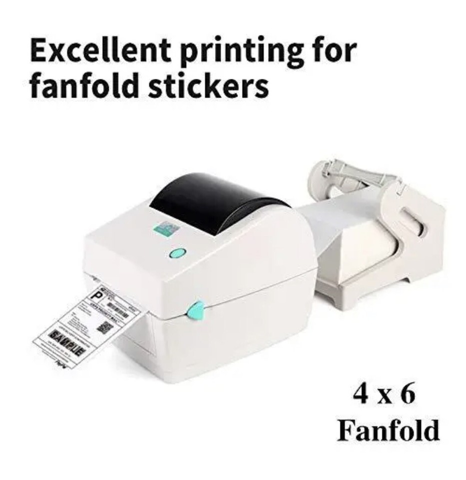 500 4x6 Fanfold Direct Thermal Shipping Labels for Zebra & Rollo ...