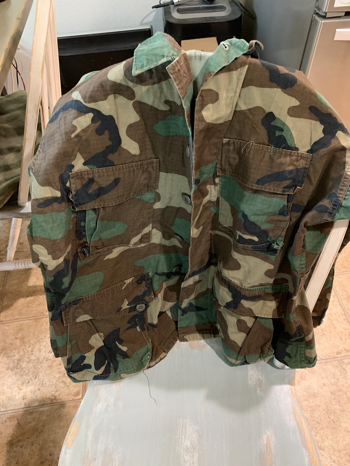 US Military Woodland BDU Blouse / Jacket - Choose Size Medium-Short ...