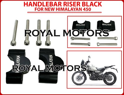 "HANDLEBAR RISER, BLACK" FIT FOR ROYAL ENFIELD NEW HIMALAYAN 450 | eBay