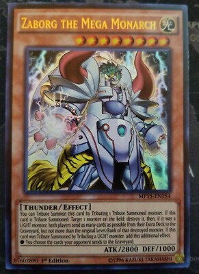 Zaborg The Mega Monarch MP15-EN154 Yugioh Ultra Rare 1st Edition NM | eBay