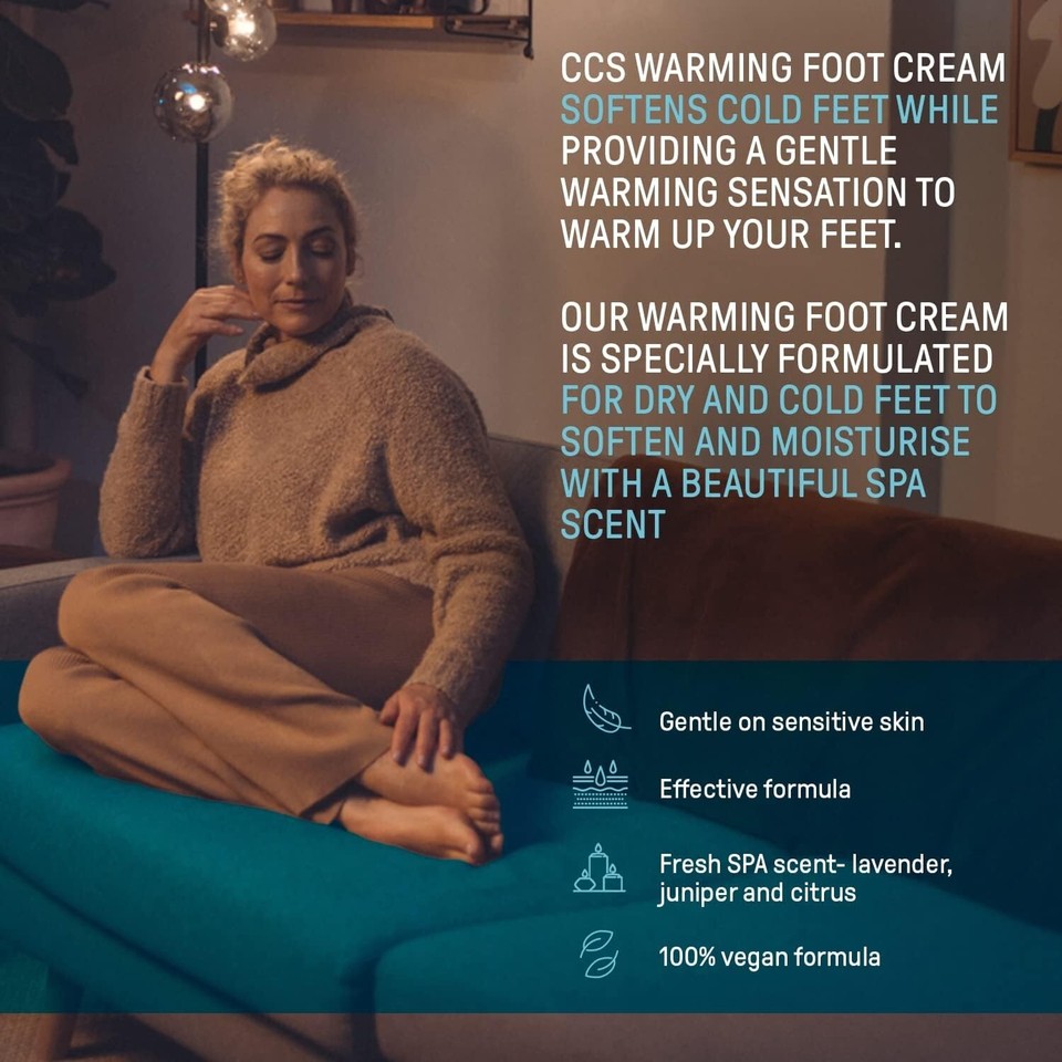 CCS Warming Foot Cream 150ml Softening, Moisturising, Warming Cream ...