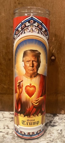 Saint Donald Trump Prayer Catholic Religious Candle MAGA President Ear ...