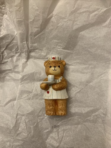 Porcelain Teddy Bear Nurse, 1979 Vintage Rigglets, Lic. Enesco Imports ...