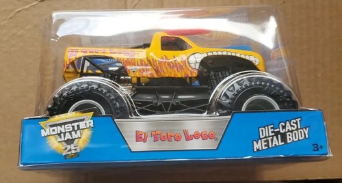 2017 Hot Wheels 1:24 Scale Monster Jam • Yellow El Toro Loco Monster ...