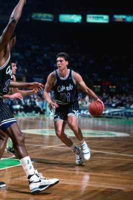 Jeff Turner Orlando Magic handles the ball v Boston Celtics circa - Old ...