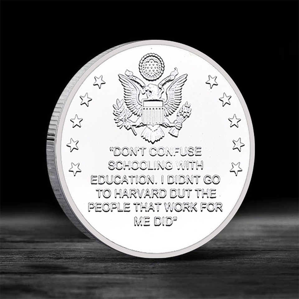 Elon Musk Tribute Coin Silver Tone Double Sided Collectible Medal USA ...