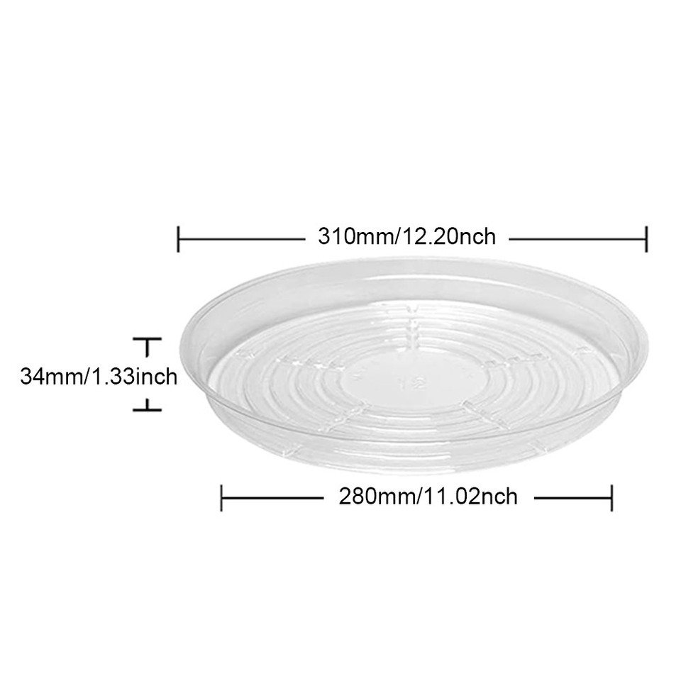 6/8/10/12 Inch Round Plastic Plant Pot Saucer Planter Water Drip Tray ...