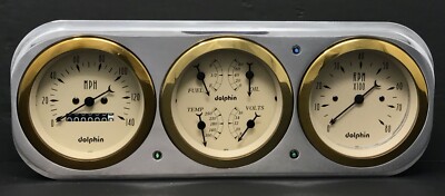 1937 1938 CHEVY CAR 3 GAUGE DASH PANEL CLUSTER GOLD | eBay