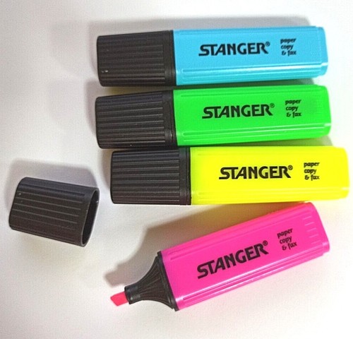 Textmarker STANGER Einzeln oder im 4er Set Highlighter 1-5mm Marker ...