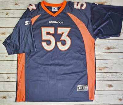 Vintage Bill Romanowski 2XL Starter Jersey #53 Denver Broncos 90s Y2K ...