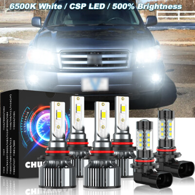 For Toyota Highlander 2004 2005 2006 2007 LED Headlight Hi/Lo + Fog ...