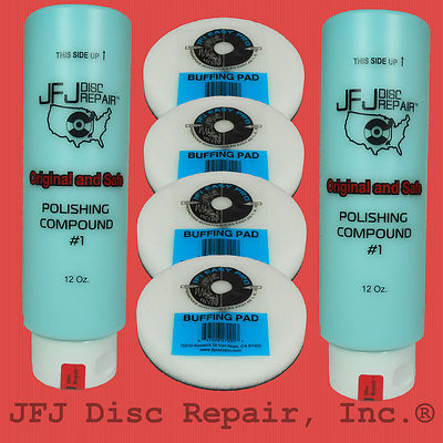 (2 BLUE #1 SOLUTION 12OZ )+ (4 EASY PRO BUFF PADS ) | eBay