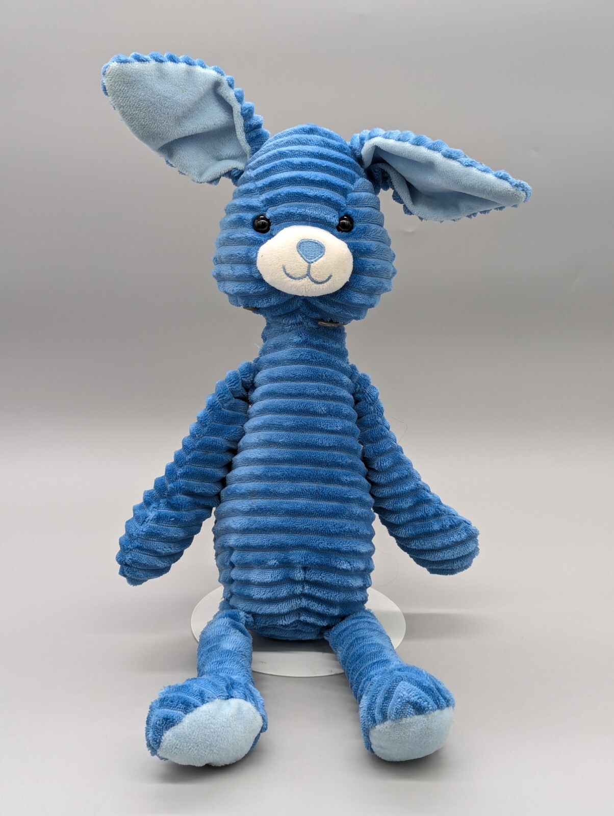 Walgreens Blue Ribbed Bunny Rabbit 15" Plush Stuffed Animal Toy Lovey ...