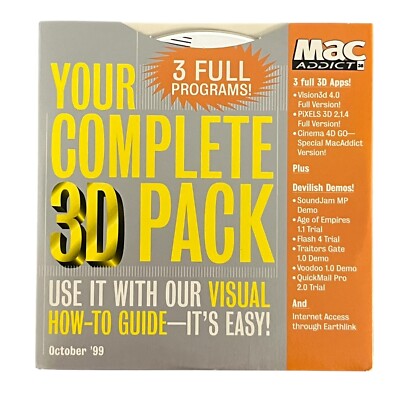 MacAddict CD-ROM The Disc October 1999 #38 Complete 3D Pack | eBay