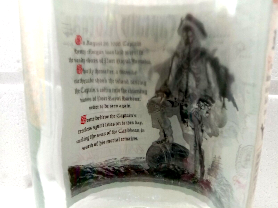 Bottle Glass RUM CAPTAIN MORGAN Black Spaiced Empty 1 Liter UK 2022 ...