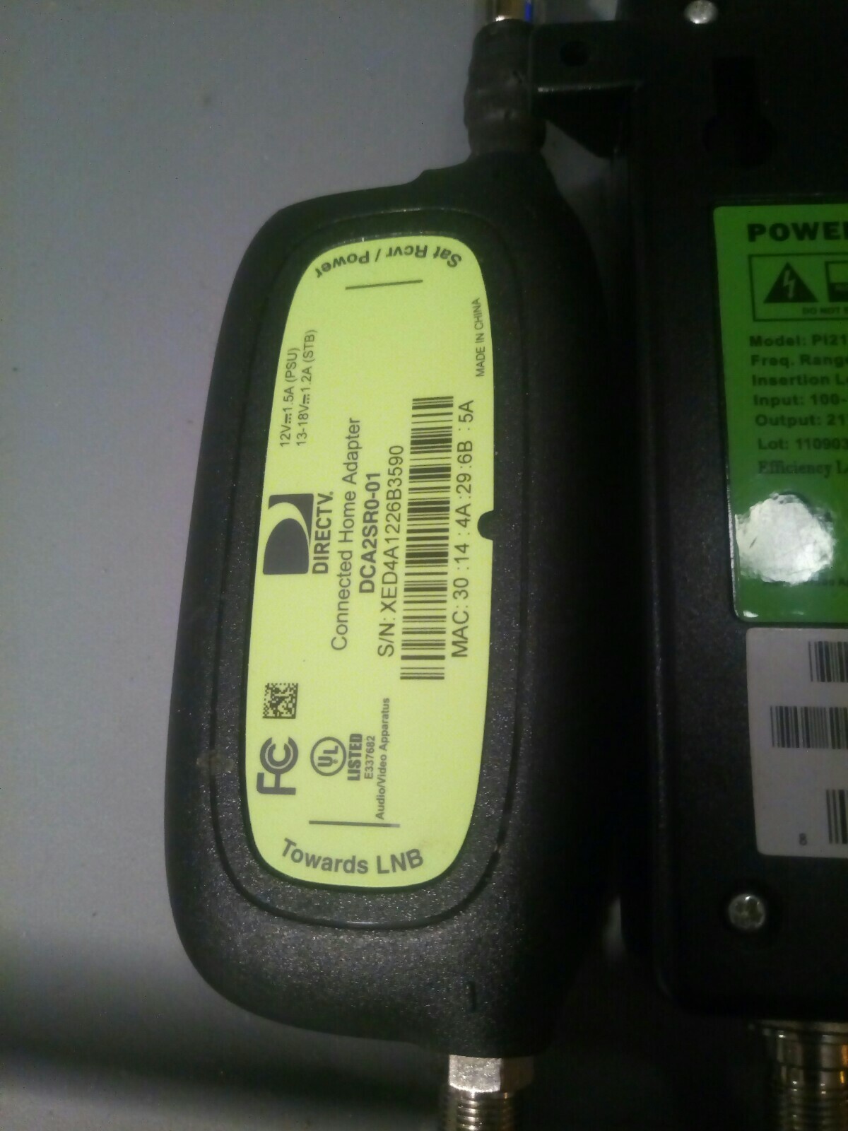 Directv AC Adapter (Power) & Connected Home Adapter EPS10R3-15 ...