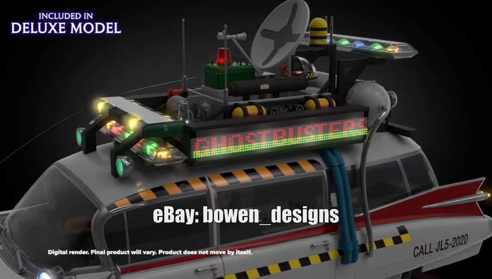 Pulse Haslab Ghostbusters Deluxe Ecto 1 Plasma Ectomobile Car Replica ...