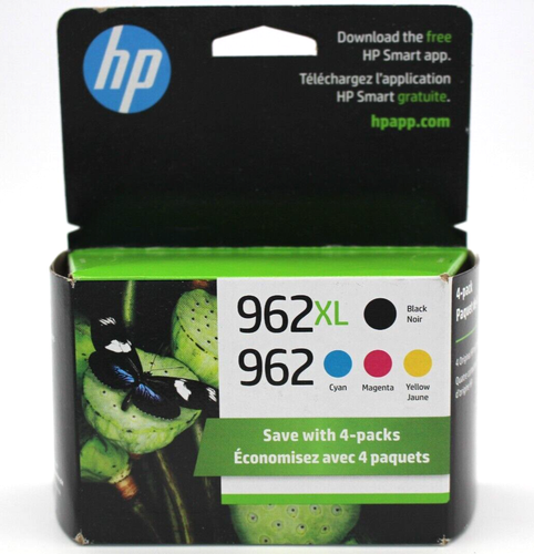 HP 962XL High Yield Black 962 Cyan/Magenta/Yellow Ink Cartridges - EXP ...