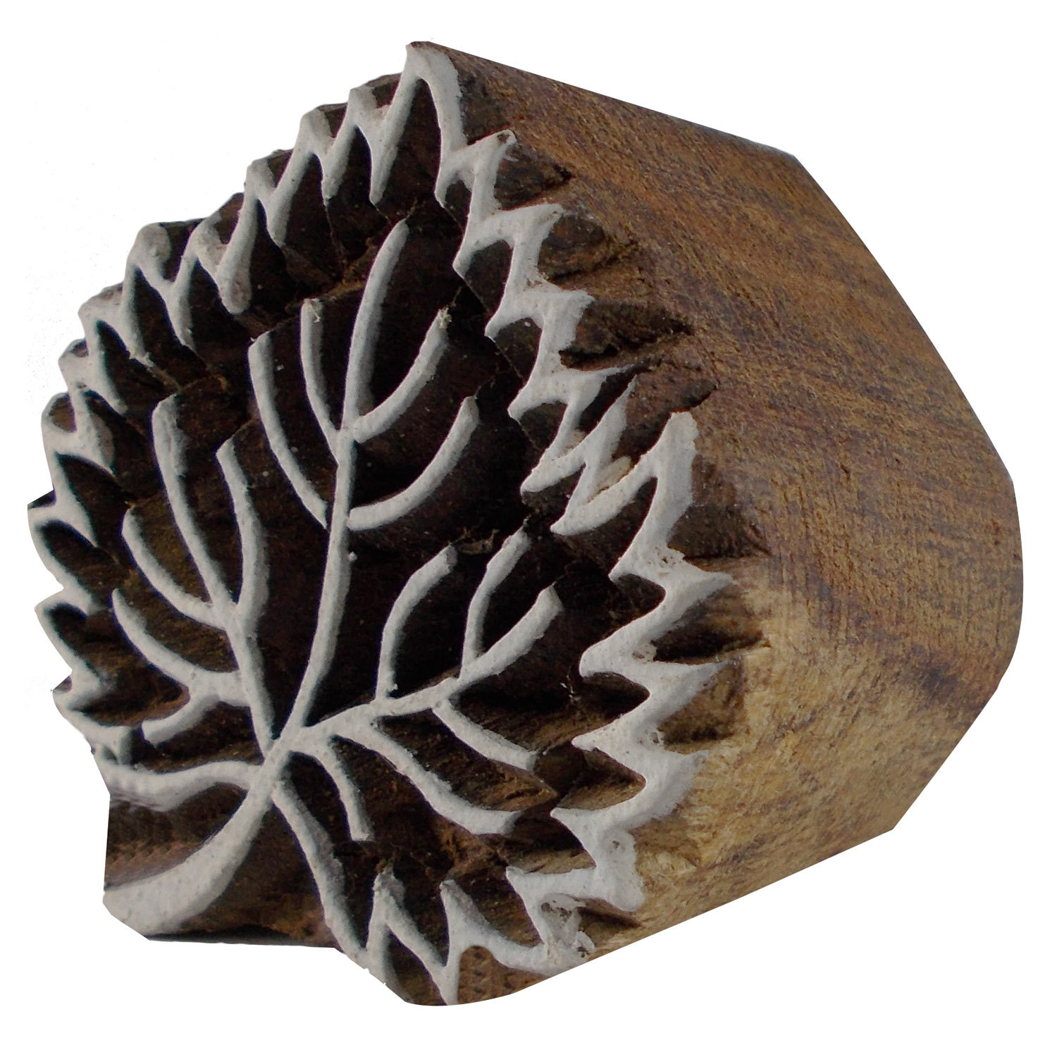 Wooden Printing Blocks Leaf Motif Textile Stamp Henna Pottery Clay ...